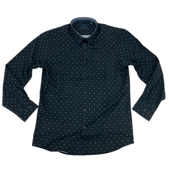 7 Diamonds | Shirts | 7 Diamonds Button Down Shirt Black Blue | Poshmark